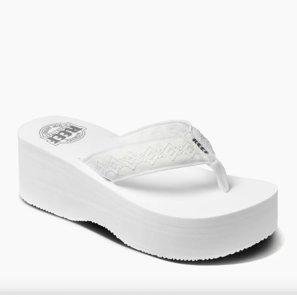 Reef | Shoes | Reef Platform White Sandals | Poshmark